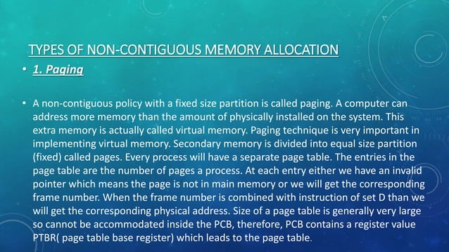 Memory management ppt | PPTX