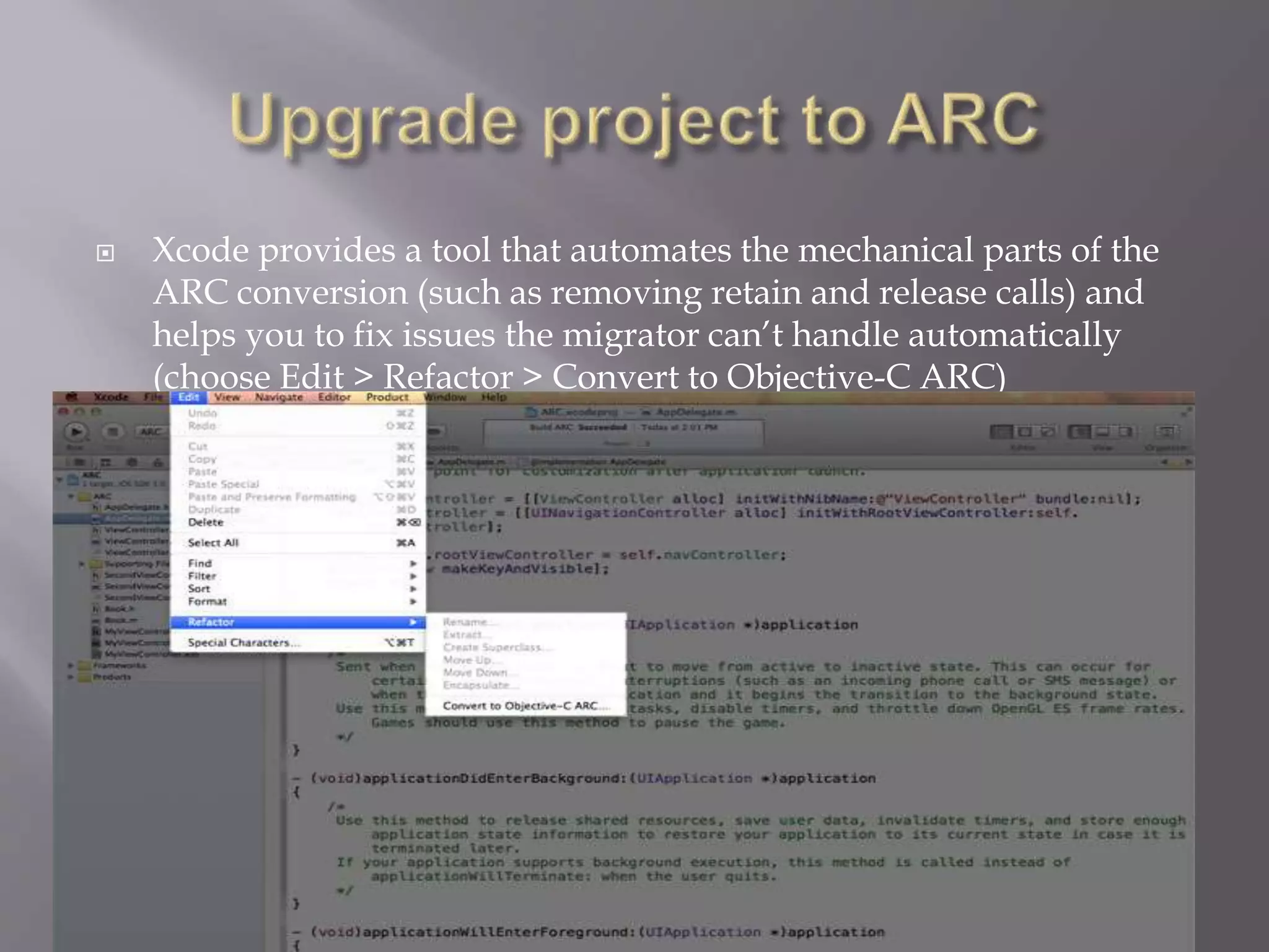 Memory management ARC | PPTX