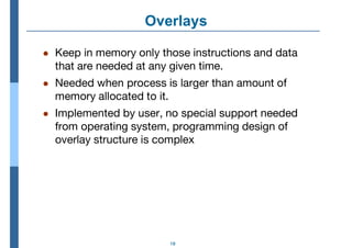 Memory Management(MM) in operating system | PDF