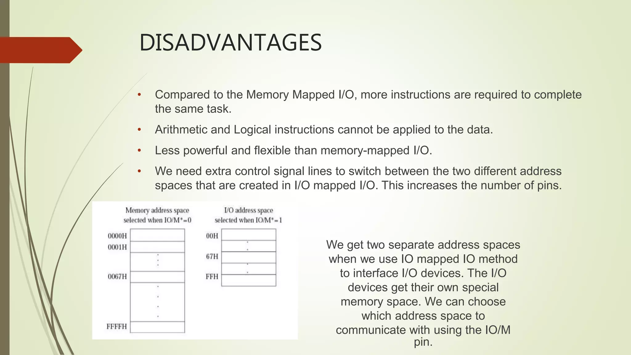 Memory mapped I/O and Isolated I/O | PPTX | Computer Peripherals | Computing