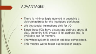 Memory mapped I/O and Isolated I/O | PPTX | Computer Peripherals | Computing