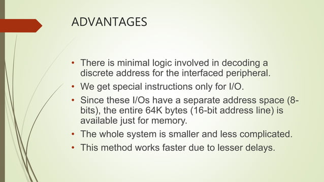 Memory Mapped Io And Isolated Io Pptx Computer Peripherals Computing