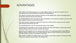 Memory mapped I/O and Isolated I/O | PPTX | Computer Peripherals ...
