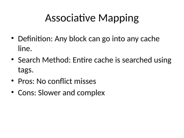 Memory Mappings Presentation | Cache Memory | Irfan Rehman | PPTX