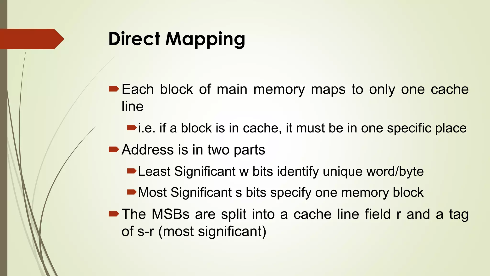 Memory mapping techniques and low power memory design | PPTX