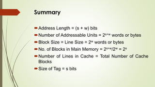 Memory mapping techniques and low power memory design | PPTX