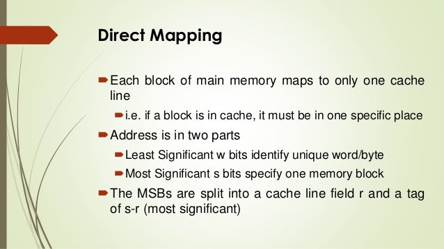 Memory Mapping Techniques And Low Power Memory Design