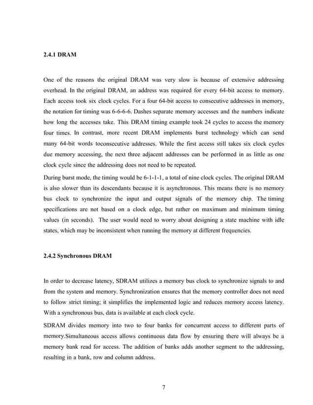 Memory map selection of real time sdram controller using verilog full ...