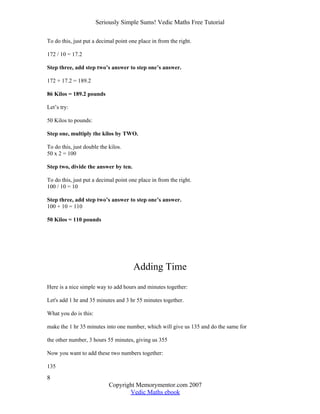 Memorymentor maths tips | PDF