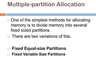 memory mgmt.ppt | Operating Systems | Computer Software and Applications