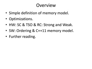 Memory model | PPT
