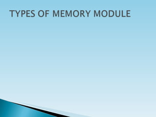 Memory module | PPT