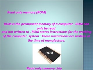 Memory of a computer | PPT