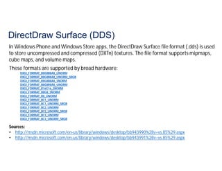 Memory Optimization in Cocos2d-x WP8 using Compressed Textures | PPT