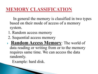 Memory organisation | PPTX