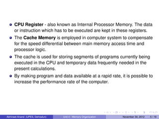 Memory organization | PDF
