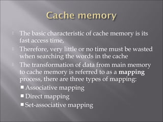 Cache memory ... | PPT