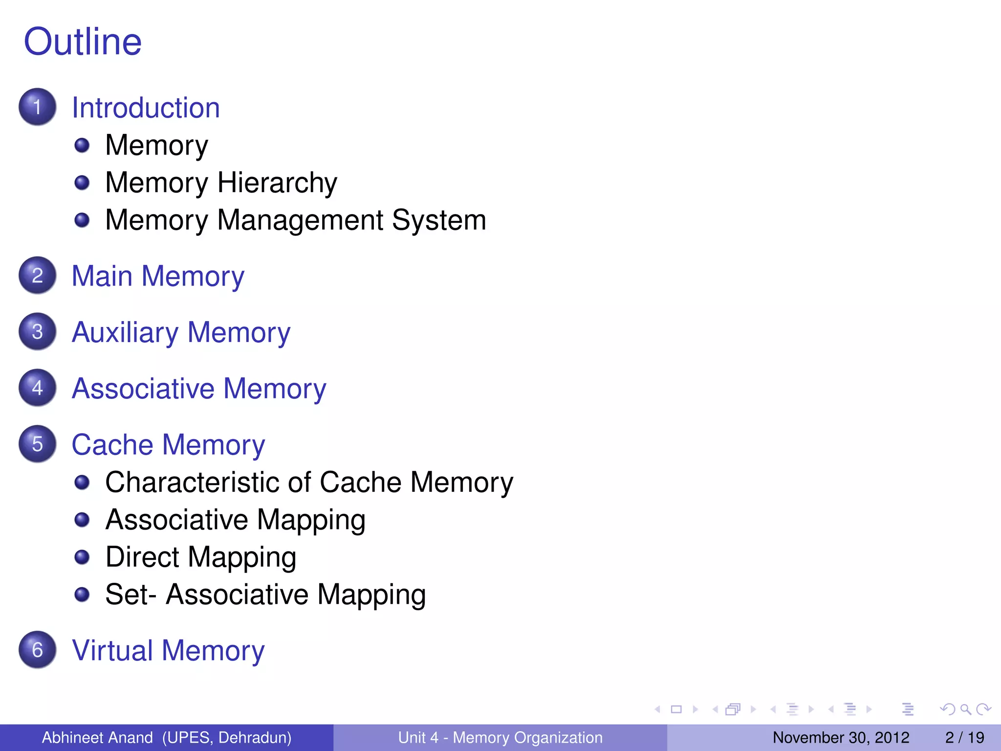 Memory organization | PDF