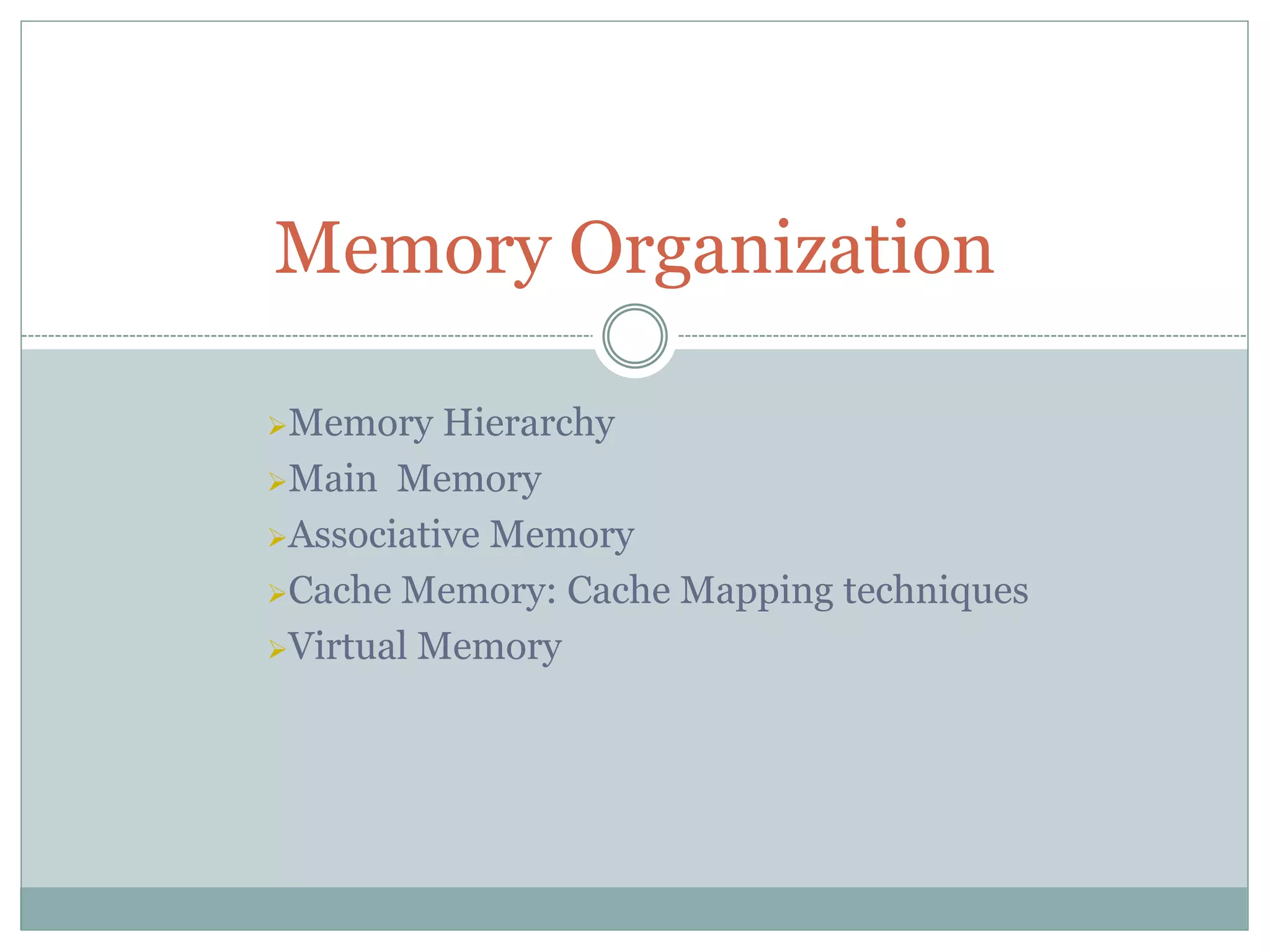Memory Organization | PPTX