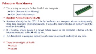 Memory Organization in Computer Organization and Architecture | PPT
