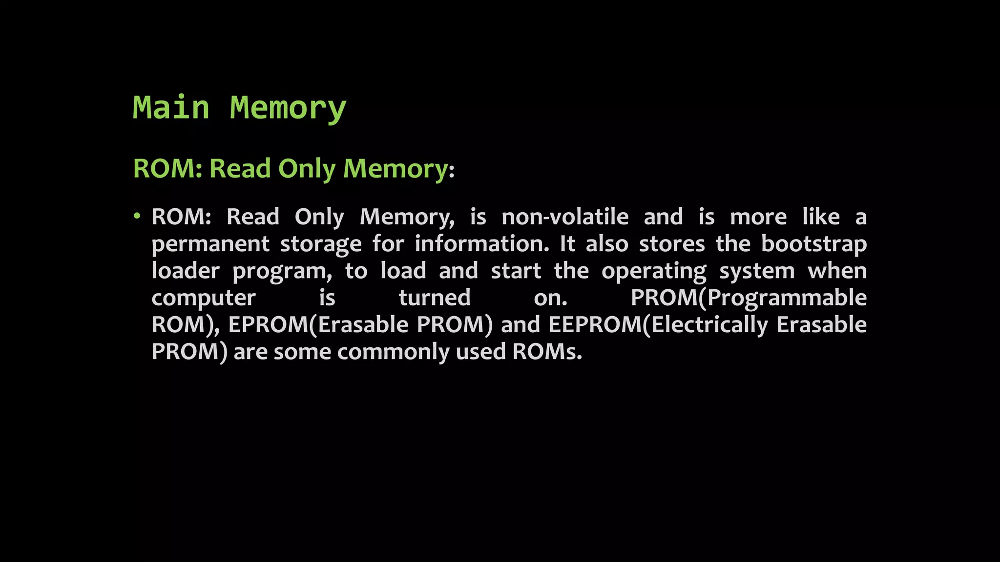 Memory organization in computer architecture | PPTX | Computing | Technology & Computing
