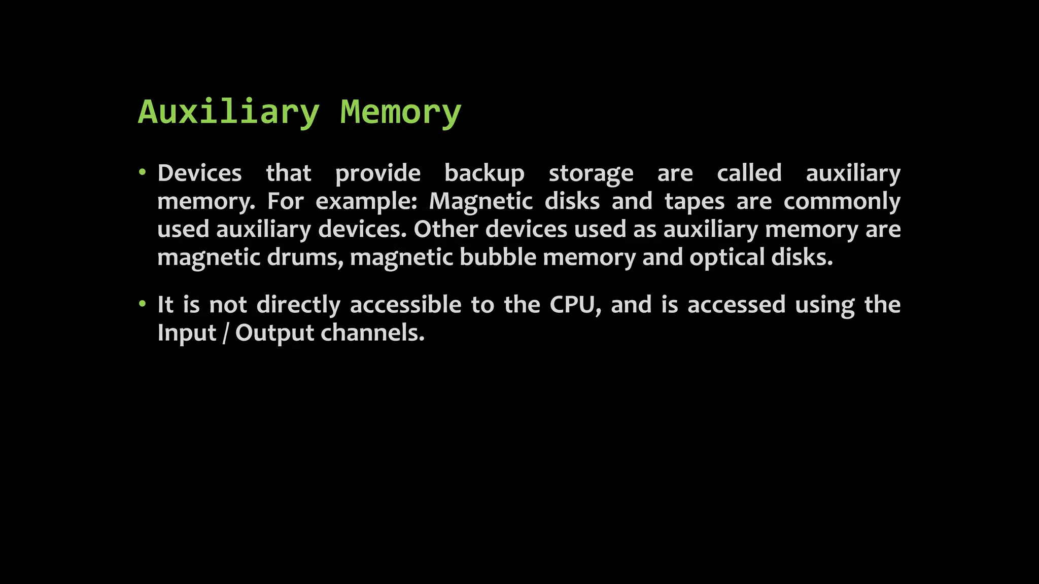 Memory organization in computer architecture | PPTX | Computing | Technology & Computing
