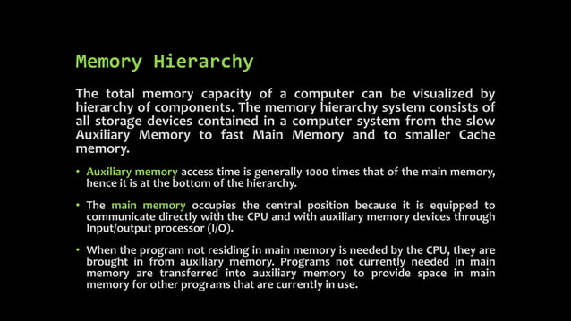 Memory Organization In Computer Architecture Pptx Computing