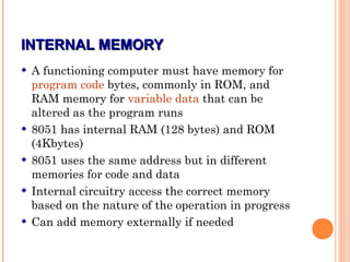 Memory organization of 8051 | PPT