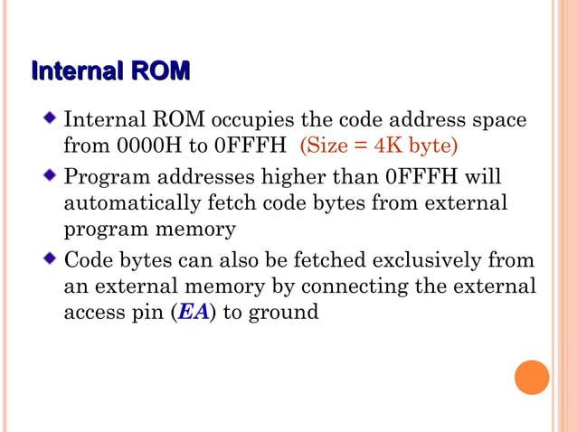 Memory organization of 8051 | PPT