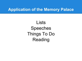 How To Improve Your Memory: The Memory Palace System | PDF