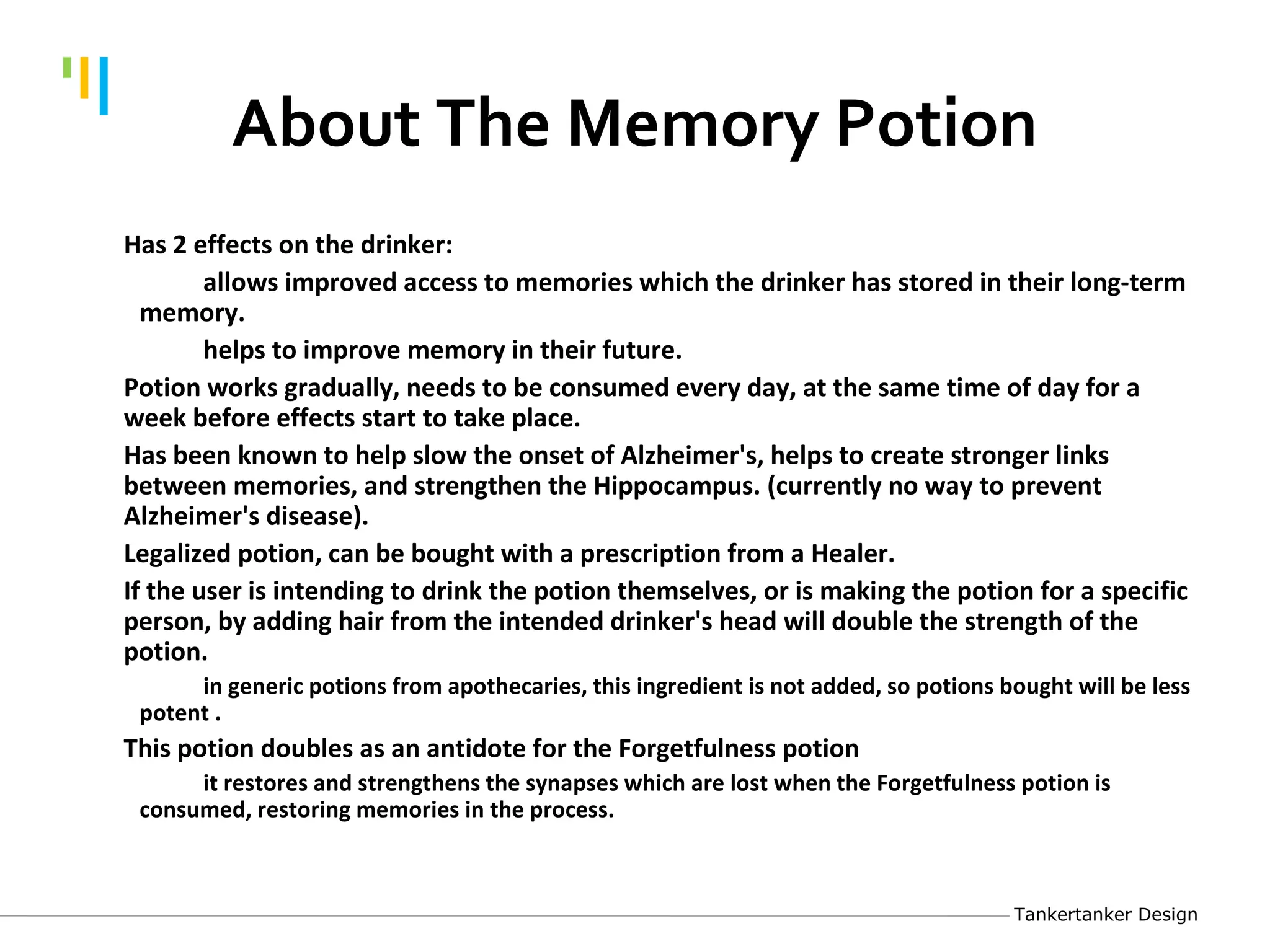 Memory potion project | PPT