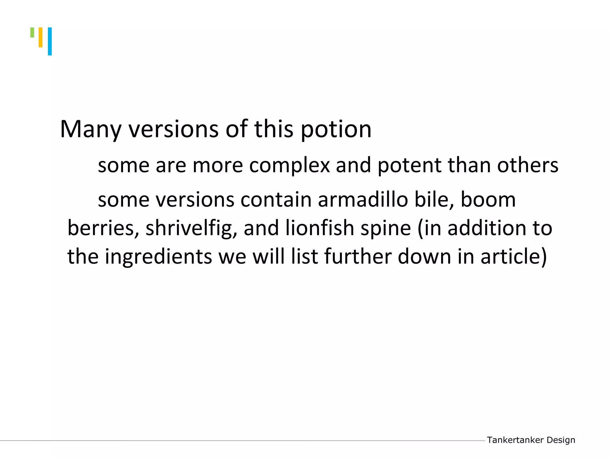 Memory potion project | PPT