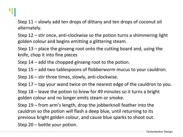 Memory Potion Project Ppt
