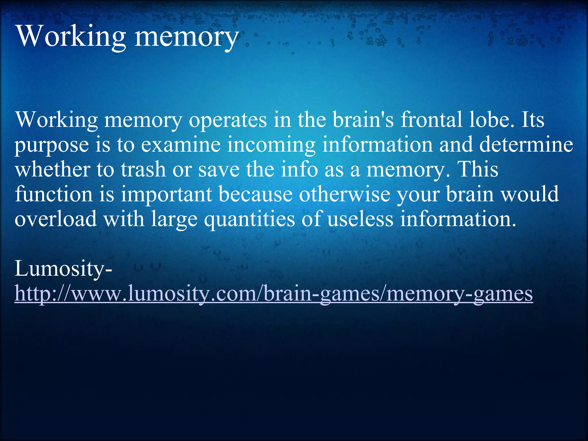 Memory, the types, and how it changes | PPT