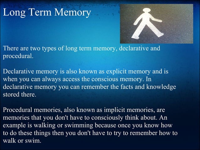 Memory, the types, and how it changes | PPT