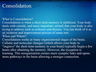 Memory, the types, and how it changes | PPT