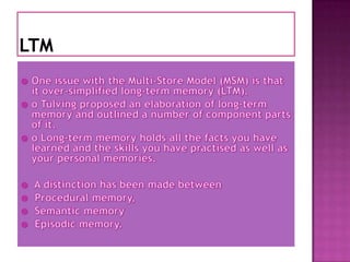 Memory Psychology powerpoint | PPTX