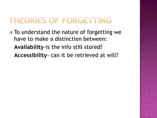 Memory Psychology powerpoint | PPTX