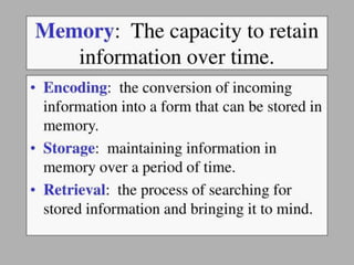 memory and types of memeory ppts sp ed. | PDF