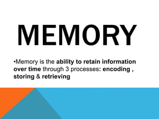 Memory | PPTX | Data Storage and Warehousing | Computing