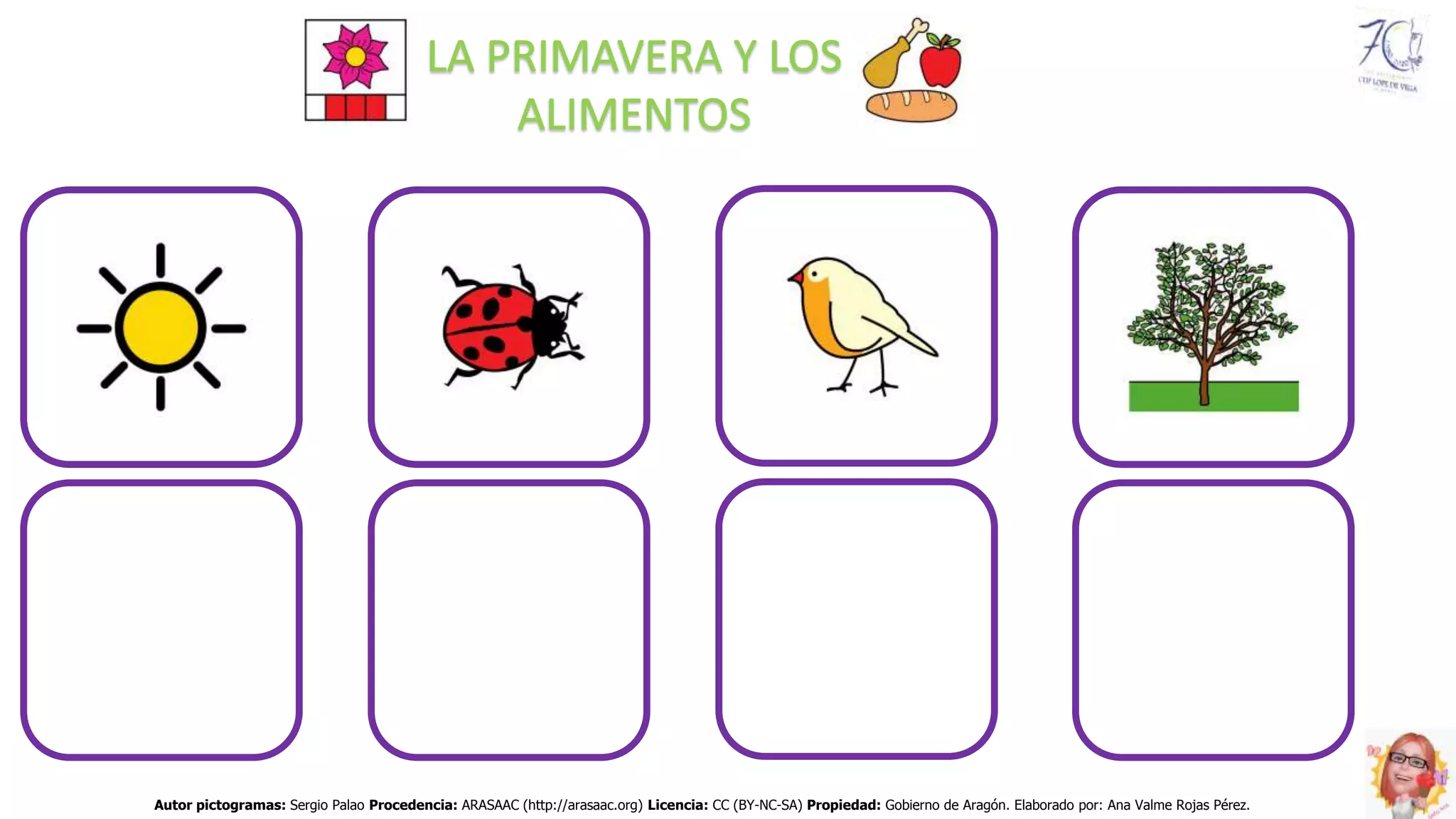 Memory primavera y frutas recortar y pegar | PPT