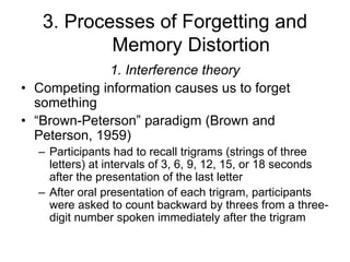 Memory processes | PPT