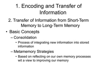 Memory processes | PPT