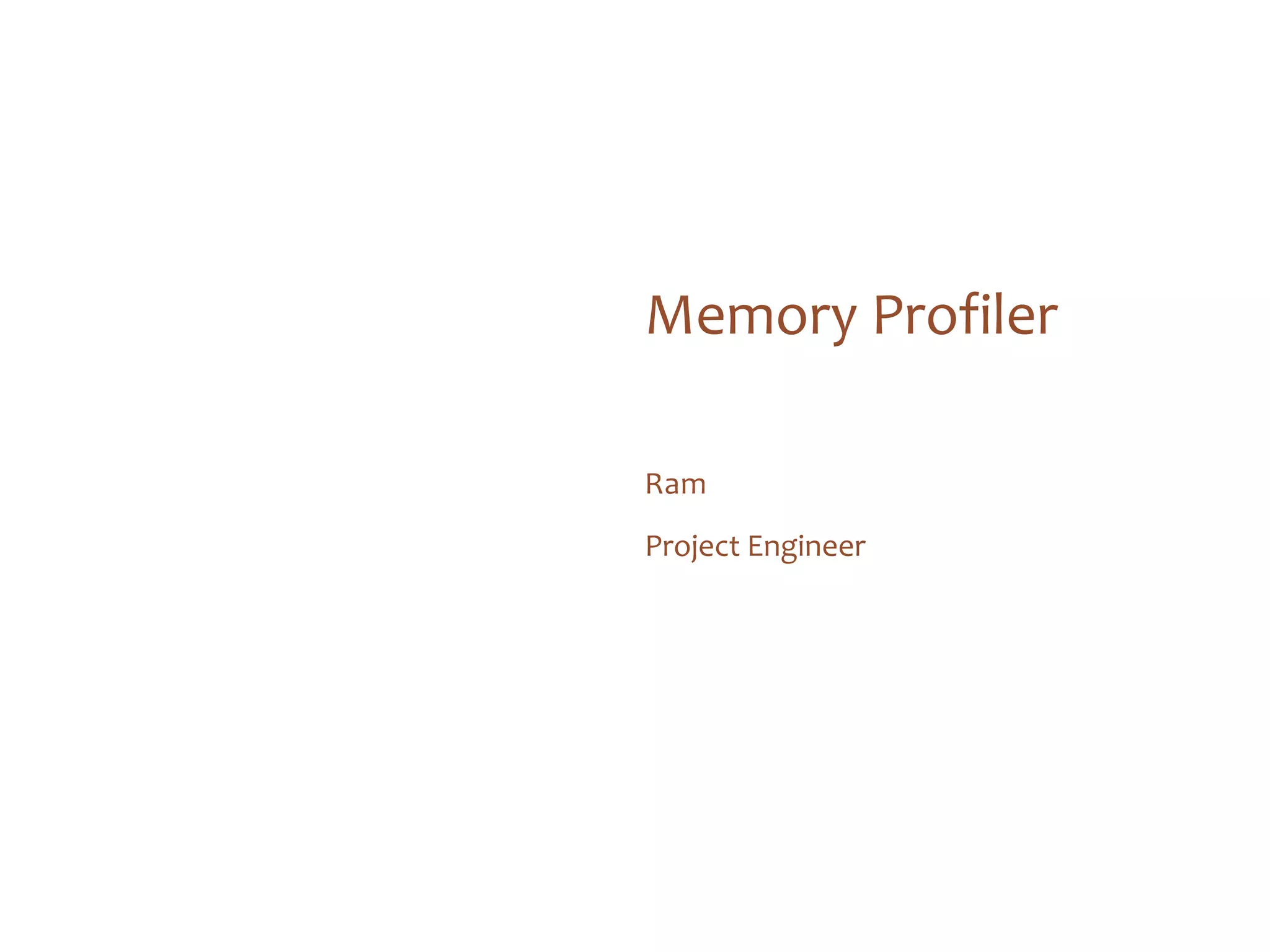 Memory profiler and garbage collector in C# | PPTX