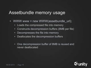 [UniteKorea2013] Memory profiling in Unity | PPTX