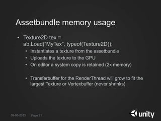 [UniteKorea2013] Memory profiling in Unity | PPTX