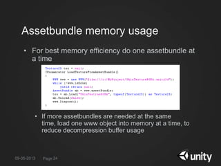 [UniteKorea2013] Memory profiling in Unity | PPTX