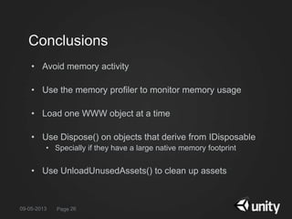 [UniteKorea2013] Memory profiling in Unity | PPTX