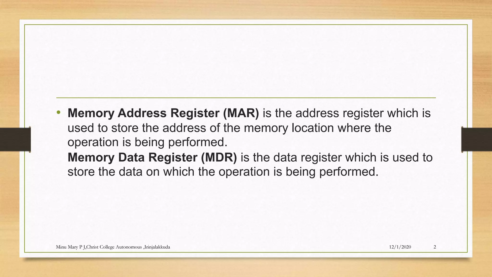 Memory read and write | PPTX