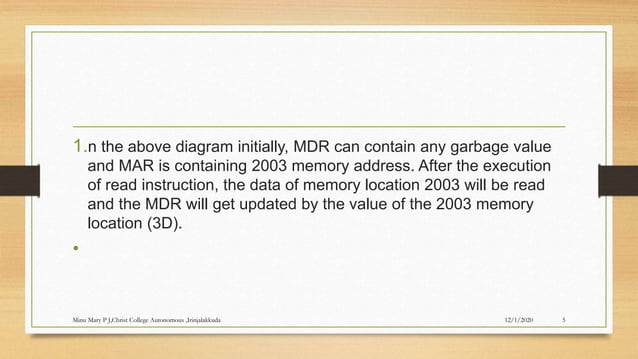Memory read and write | PPTX